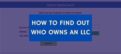 How To Find Out Who Owns An Llc No More Startup Myths