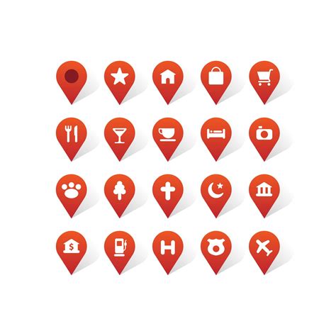 Map Pin Pointer Icon Set 1222759 Vector Art At Vecteezy