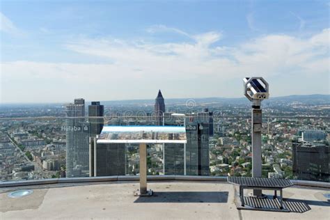 The Observation Platform Of Main Tower In Frankfurt Am Main Germany