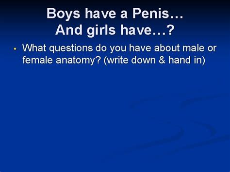 Female Sexual Anatomy Boys Have A Penis And