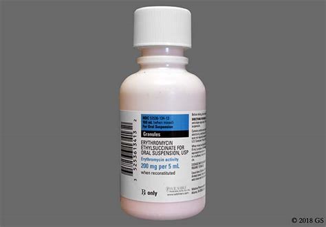 Erythromycin Ethylsuccinate 200mg 5ml Granules Oral Susp 160305