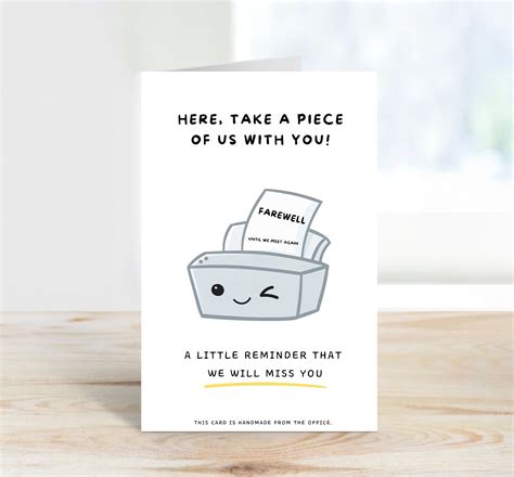 Fun Farewell Greeting Card Leaving Coworker Colleague Farewell Party Office Going Away