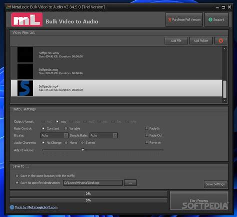 Metalogic Bulk Video To Audio 3845 Download Review Screenshots