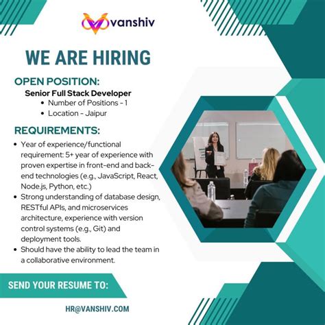 Vanshiv Technologies On Linkedin Hiring Hiringalert Teamvanshiv
