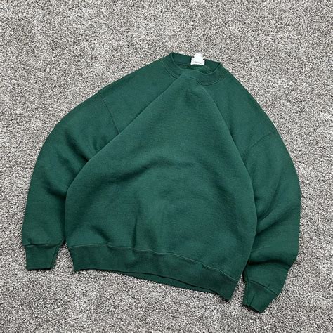 Vintage 90s Earth Tone Green Crewneck Sweatshirt Depop
