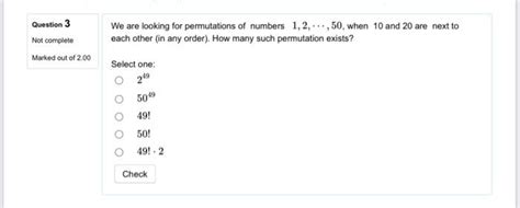 Solved Question We Are Looking For Permutations Of Numbers Chegg
