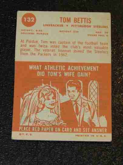 Sportlots Auctions 1963 Topps 132 Tom Bettis Sp Vgvg Bv 8
