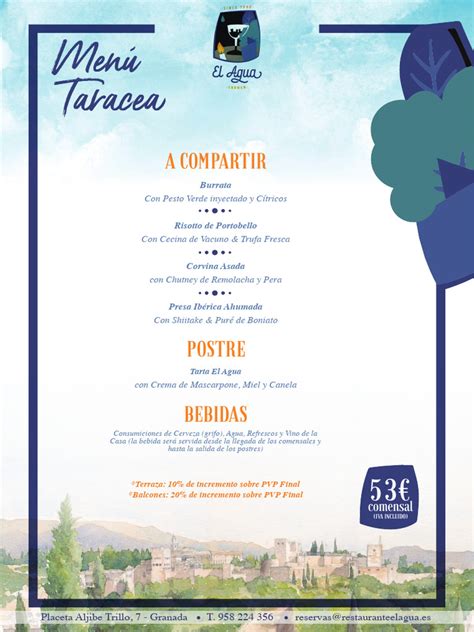 Menús Parejas El Agua 21072023100214925 Pdf Postres Cocina