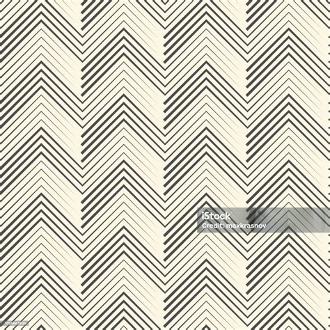 Seamless Zig Zag Pattern Abstract Black And White Background Vector Stripe Texture Stock