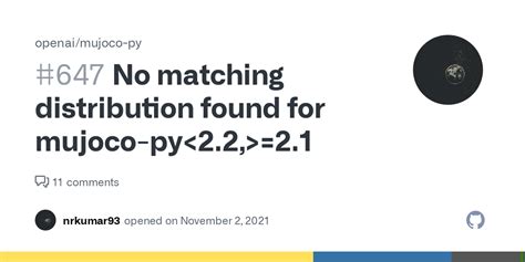 No Matching Distribution Found For Mujoco Py Issue Openai Mujoco Py GitHub