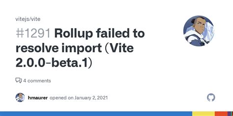 Rollup Failed To Resolve Import Vite Beta Issue Vitejs Vite GitHub