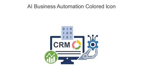 ai business automation colored icon in powerpoint pptx png and editable