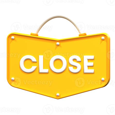 3d Illustration Close Tag 55938849 Png