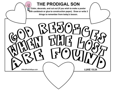 Printable Prodigal Son Craft