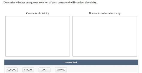 solved determine whether an aqueous solution of each