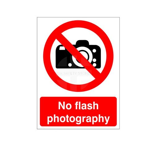 No Flash Photography Sign Uk Safety Store