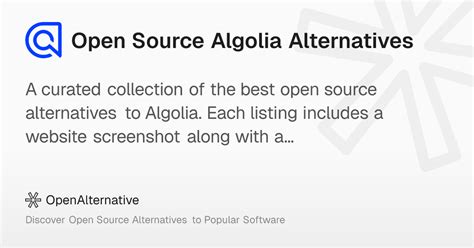 10 Best Open Source Algolia Alternatives 2025