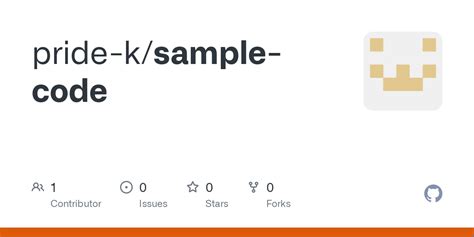 GitHub Pride K Sample Code