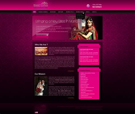 Wedding Event Management Web Template By Crazeeartist On DeviantArt