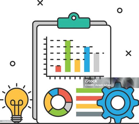 전략적 보고서 개념 재무 보고 벡터 아이콘 디자인 비즈니스 전략 기호 마케팅 계획 기호 관리 및 운영 관리 주식 일러스트 컴퓨터 그래픽에 대한 스톡 벡터 아트 및 기타