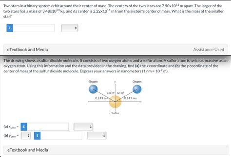 Solved Two Stars In A Binary System Orbit Around Their Chegg