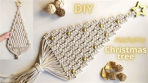 Diy Macrame Christmas Tree Tutorial Make Your Own Christmas Decor Only Square Knot For Beginners