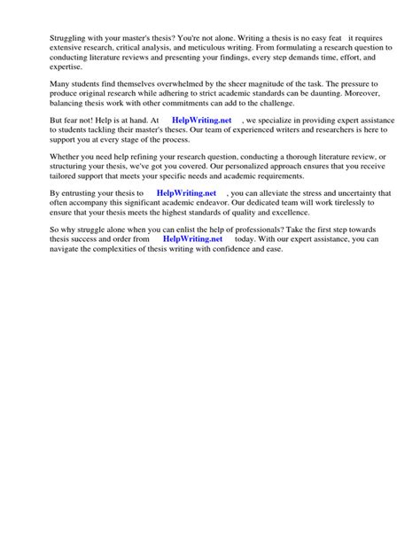 Master Thesis Structure Pdf Pdf Thesis Statistics