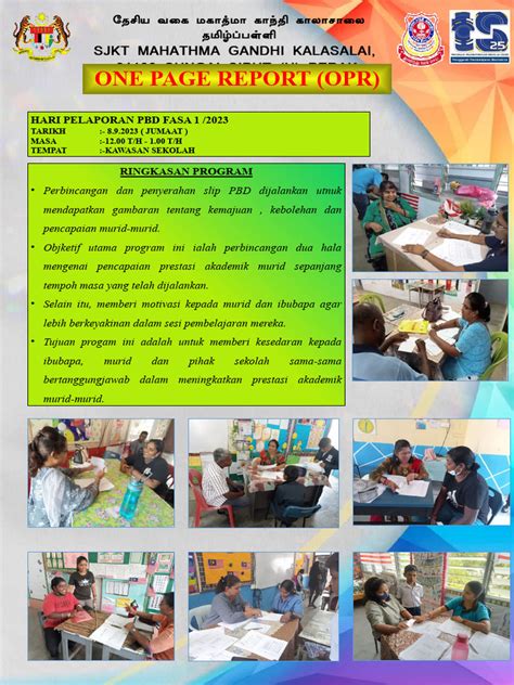 One Page Report Pbd Pdf