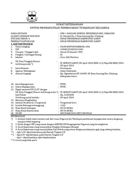 Contoh Fomat Skumptk Sheet 1 Pdf