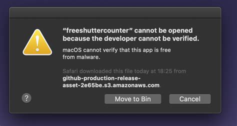what does it mean app cannot be opened because the developer cannot be
