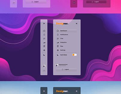 Side Navigation Ui Design Projects Photos Videos Logos Illustrations And Branding Behance
