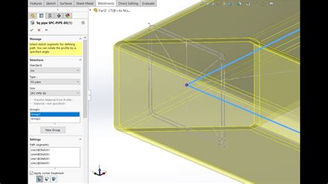 Solidworks Weldments [structural Member Pipe Design Table Skech