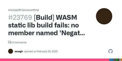 Build Wasm Static Lib Build Fails No Member Named Negate In