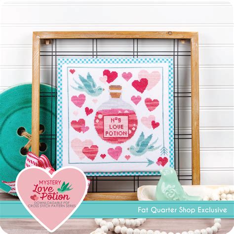 Love Potion Downloadable Pdf Cross Stitch Pattern Fat Quarter Shop