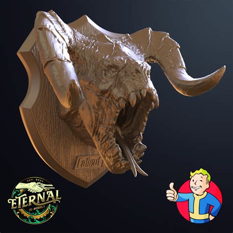 🦸 Mounted Deathclaw Head Fallout Eternal・ 3d File For 3d Printing・cults