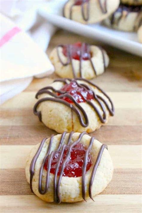 Raspberry Chocolate Thumbprint Cookies The Bitter Side Of Sweet