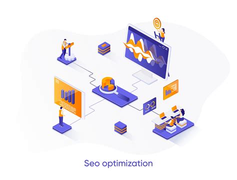 SEO Optimization Isometric Web Banner 1760049 Vector Art At Vecteezy