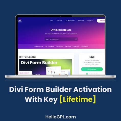 Divi Form Builder Activation With Key Lifetime