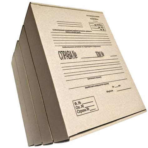 ᐉ Папка архівна гофрокартон формату А4 з титульною сторінкою корінця 80 мм 323х228 мм ПАГК А4 Т