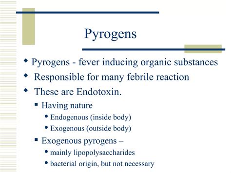 Pyrogen Testing Ppt