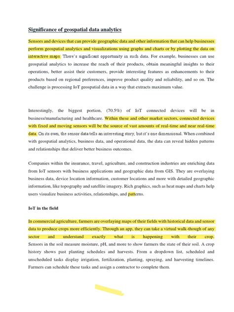 Geospatial Analytics For Iot Pdf Geographic Information System Internet Of Things