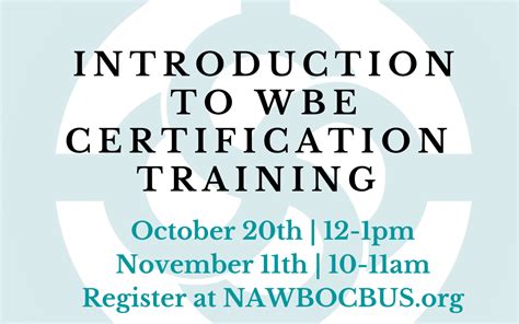 Introduction To Wbe Certification Trainings Nawbo Columbus
