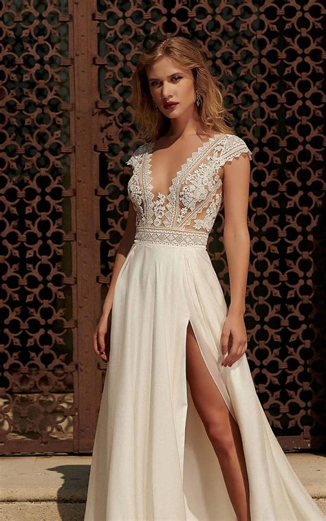 Unique Boho Wedding Dress Rustic Wedding Dress Forest Wedding Dress
