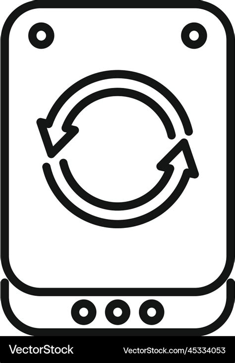 Backup Icon Outline Data Computer Royalty Free Vector Image