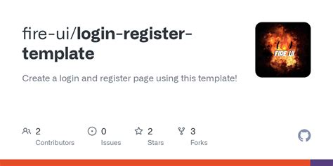 Github Fire Uilogin Register Template Create A Login And Register Page Using This Template