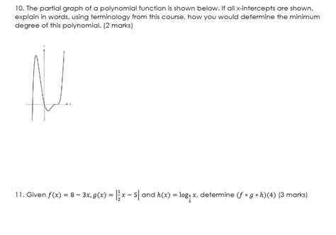 The Partial Graph Of ﻿a Polynomial Function Is ﻿shown