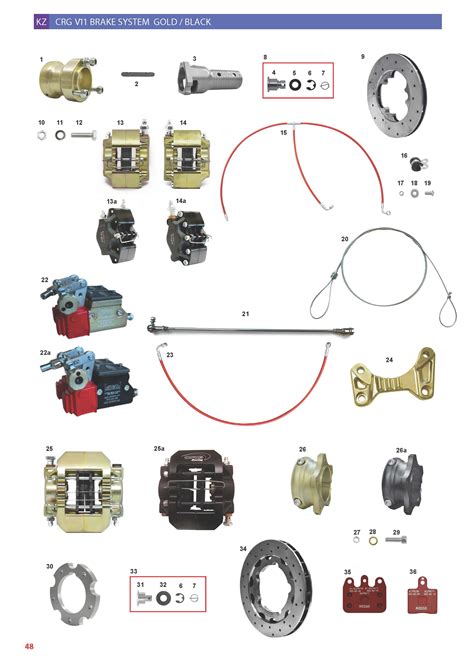 Crg Kz Brake System V11 Gold Black Ron White Racing