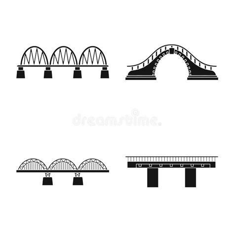 vector design of construct and side sign set of construct and bridge vector icon for stock