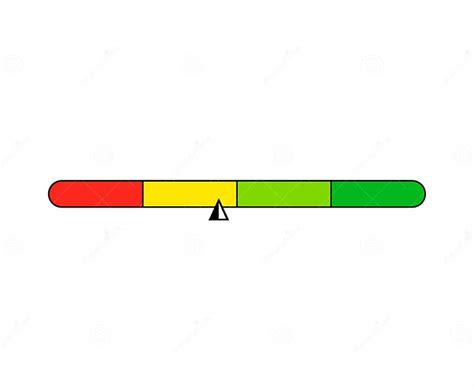 Line Color Scale Indicator Measuring Gauge With Dial Stock Vector Illustration Of Gauge