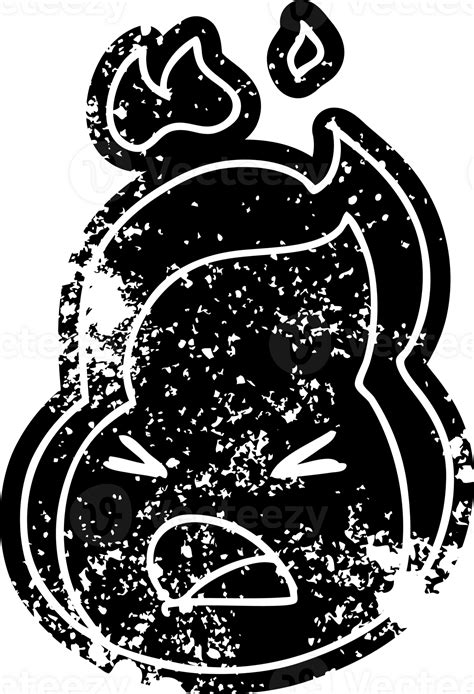 Grunge Icon Kawaii Cute Fire Flame 44291086 Png